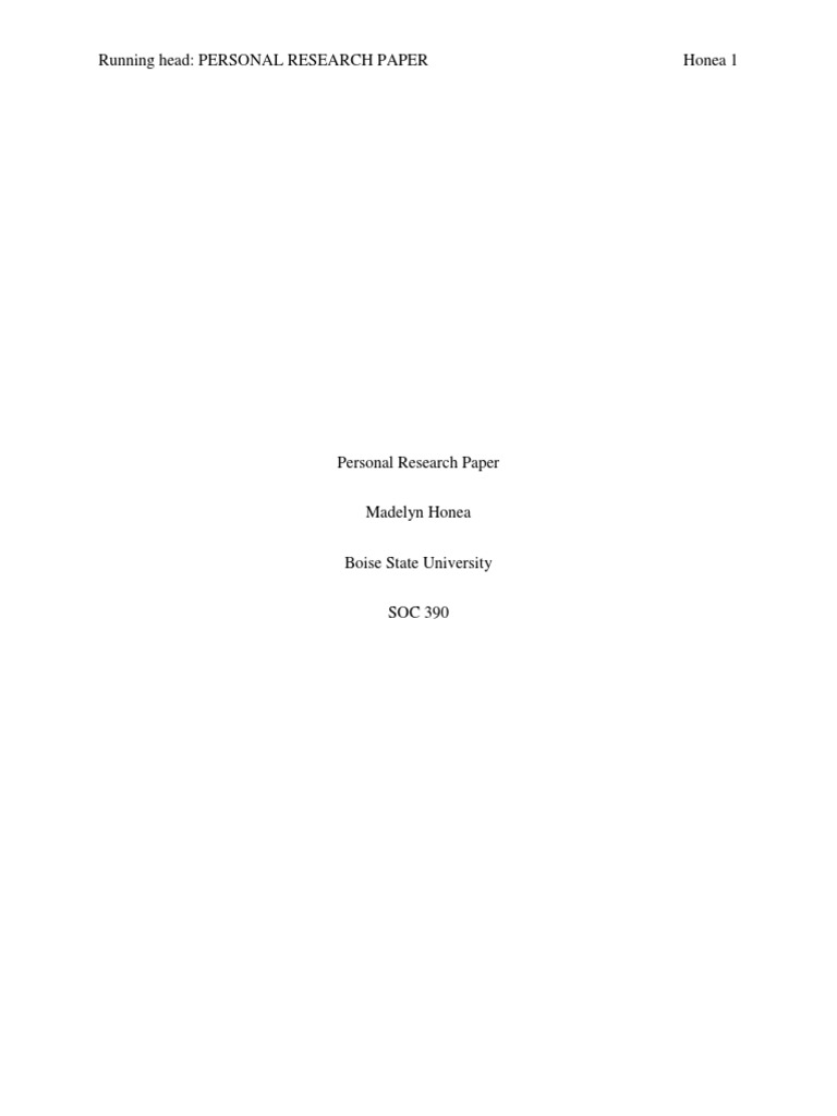 Personal Research Paper | PDF | Nonverbal Communication | Body Language