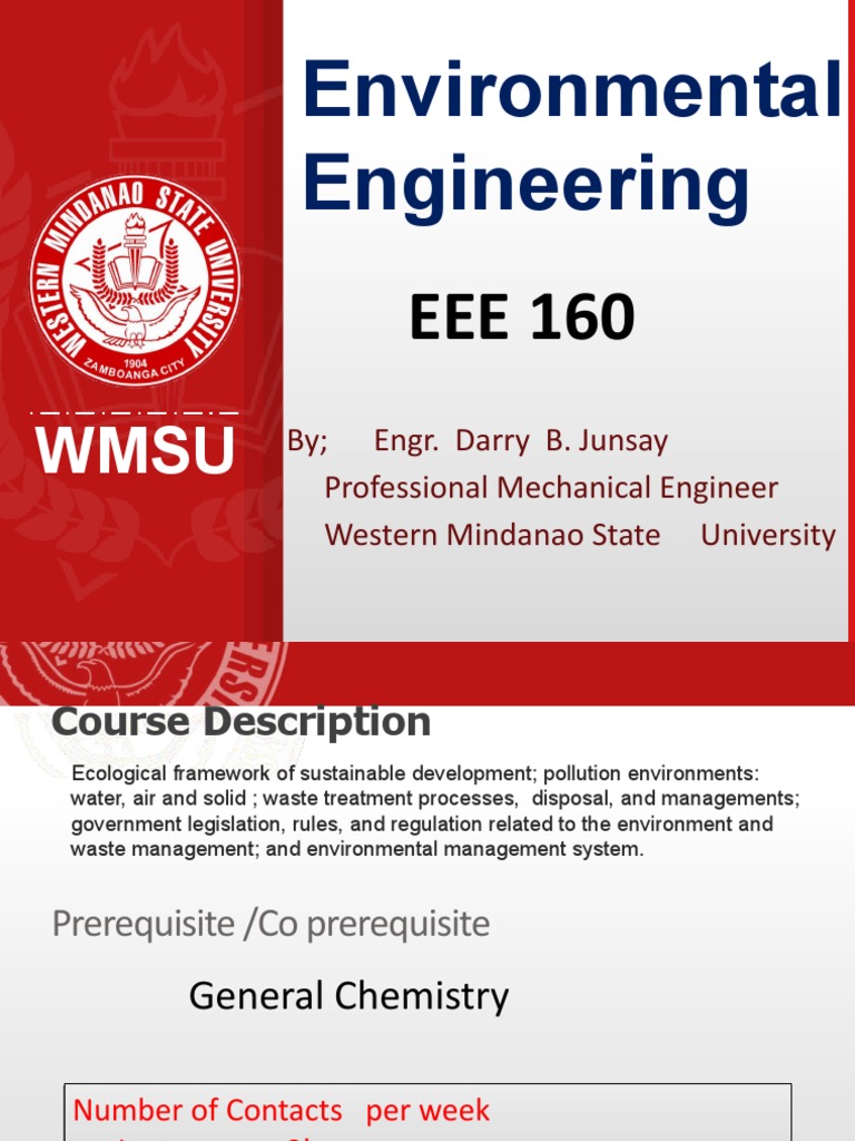 Environmental Engg Course Description | PDF | Ecology | Waste Management