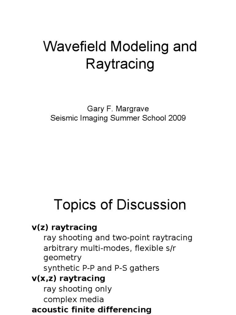 Wave Field Modelling in Matlab | PDF | Mathematical Objects | Teaching ...