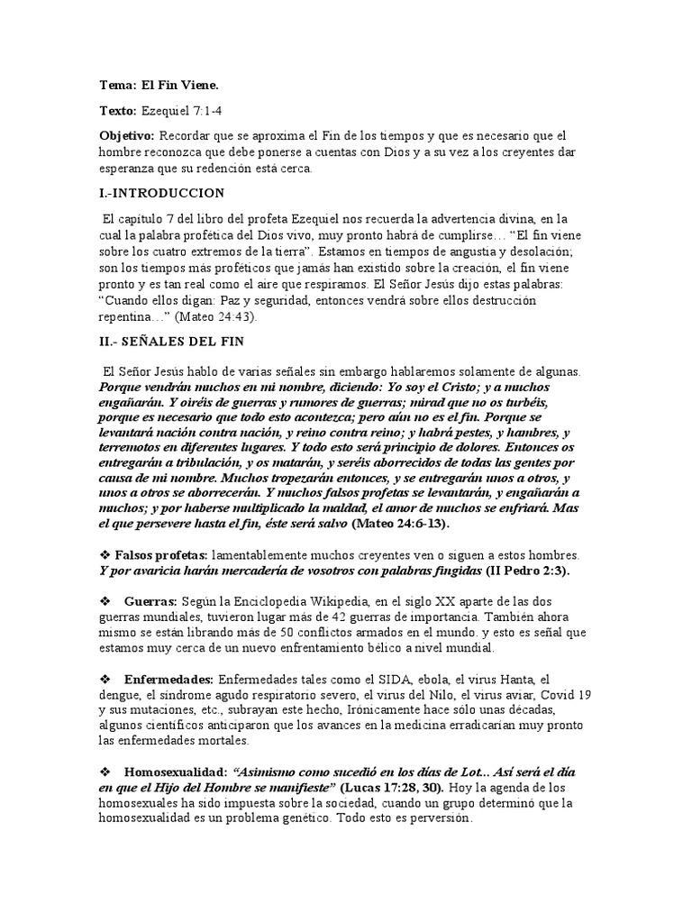 El Fin Viene | PDF | Cristo (título) | Jesús