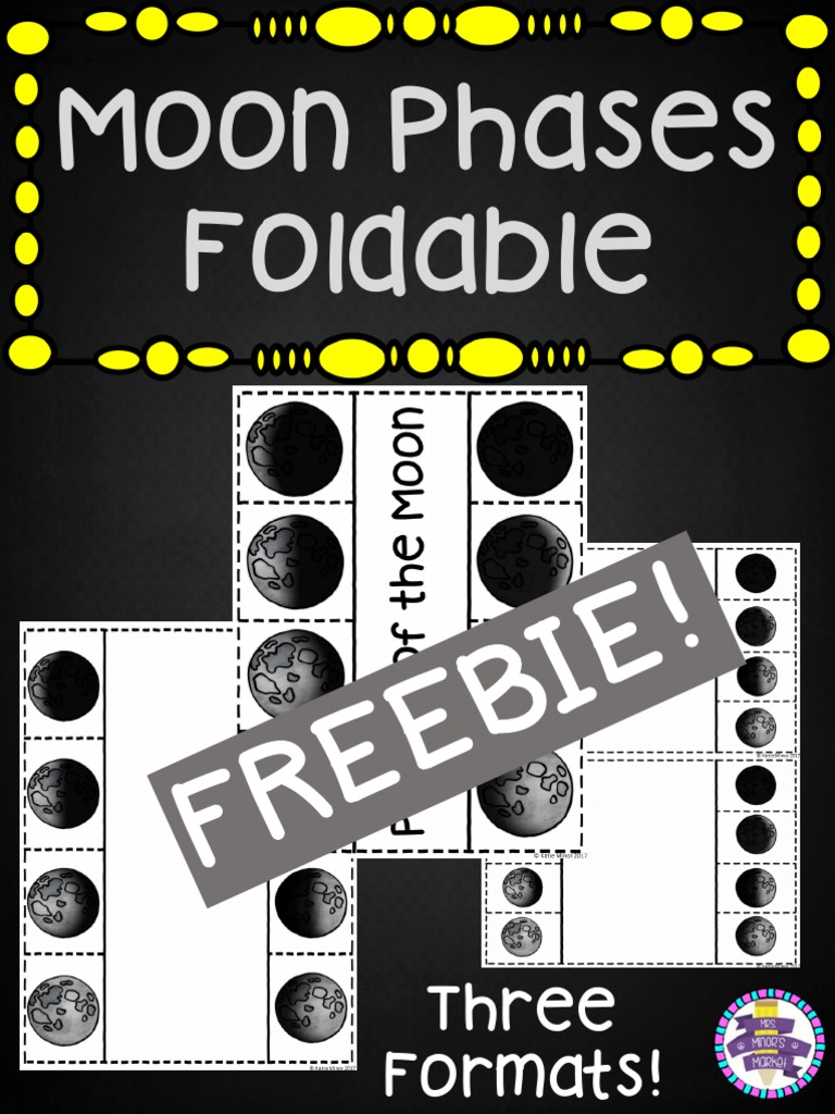 Moon Phases Foldable: Three Formats! | PDF | Moon