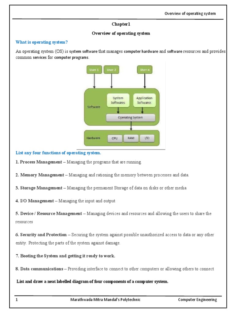 What Is Operating System?: An Operating System (OS) Is That Manages and ...
