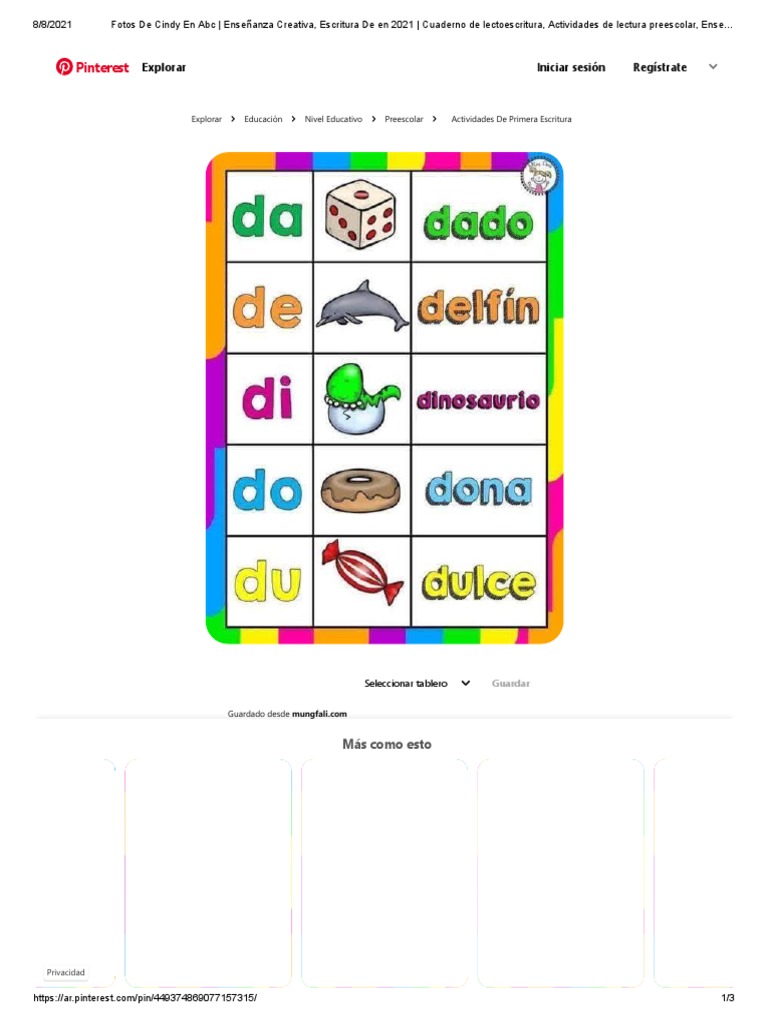 Fonema D | PDF | Educación de la primera infancia | Notación