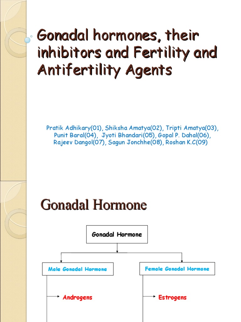 Gonadal Hormones, Their Inhibitors and Fertility and Antifertility Agents | PDF | Estrogen ...