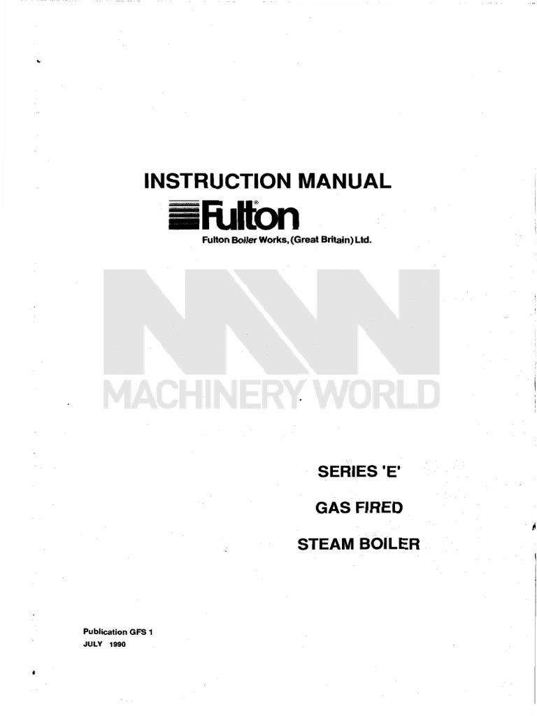 Fulton Series E Steam Boiler 1989 | PDF