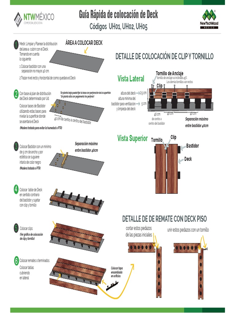 Guía de Instalación de Deck de Madera | PDF