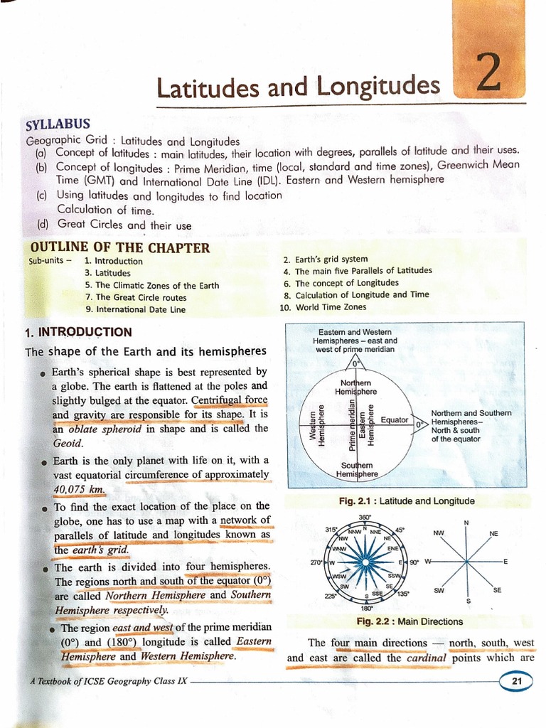 Grade 9 Latitude and Longitude | PDF | Latitude | Equator