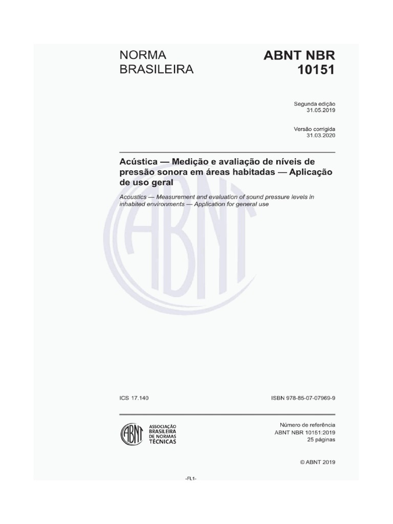 3 - NBR 10151 de 05.2019 - Versao Corrigida 2020 | PDF