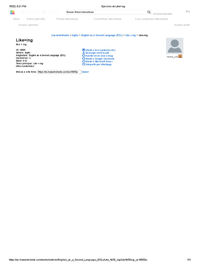 Ejercicio de Like+ing | PDF