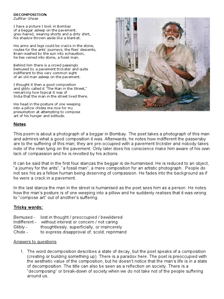 Decomposition Notes and Answers | PDF | Poetry