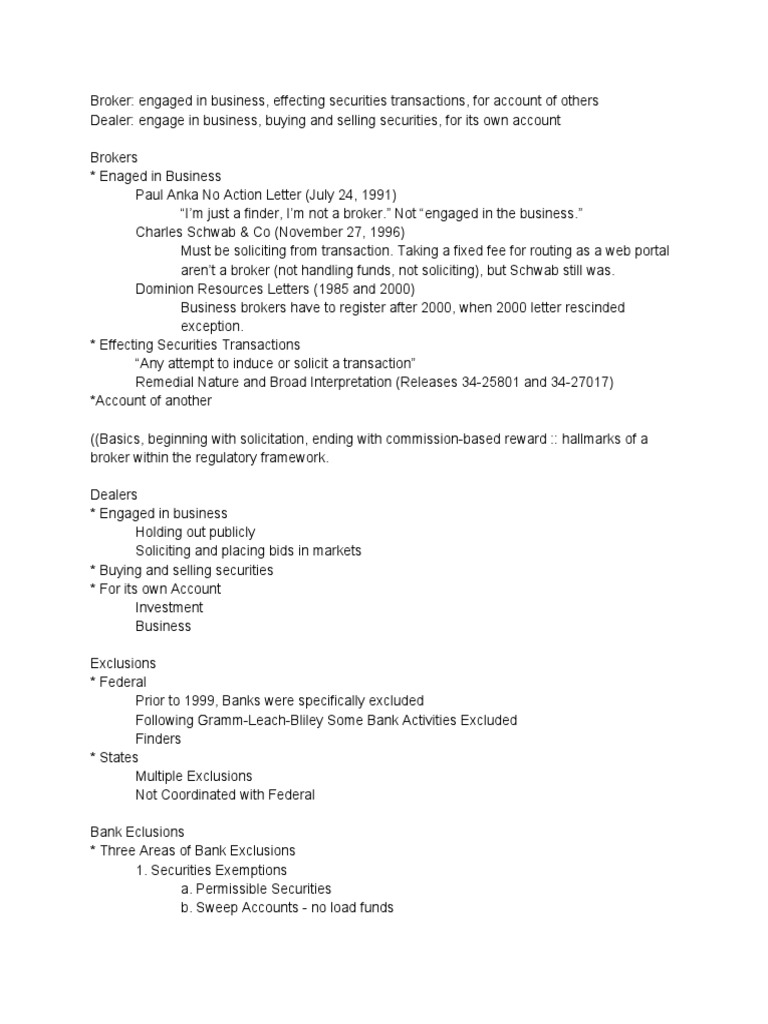 Broker Dealer Regulation II | PDF | Financial Industry Regulatory ...