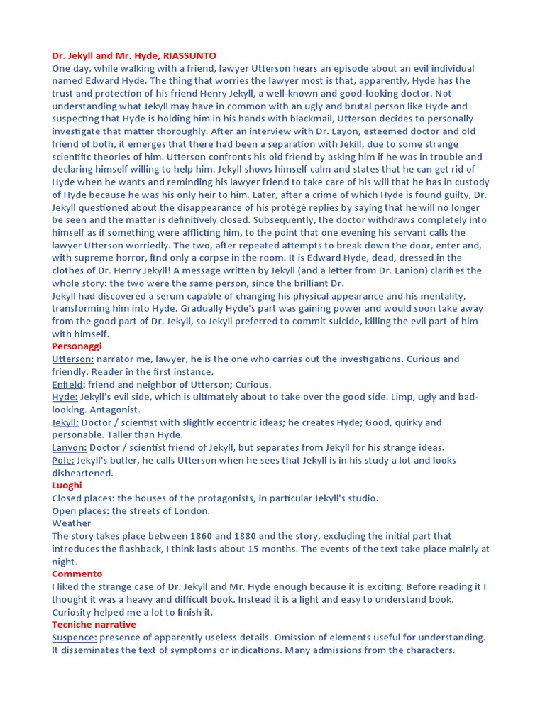 The Strange Case - Inglese | PDF | Dr. Jekyll And Mr. Hyde (Character)