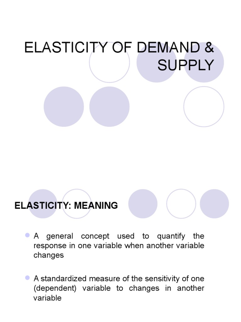 Elasticity of Demand Supply | PDF | Elasticity (Economics) | Demand