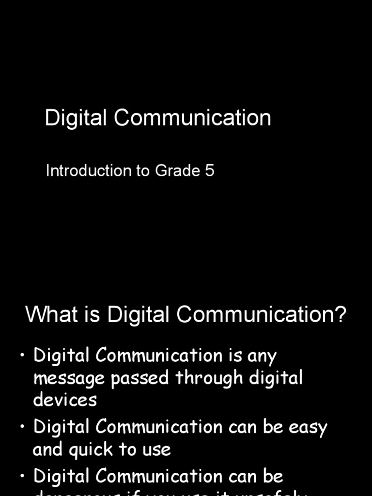 Digital Communication Guide for Grade 5 | PDF | Computers