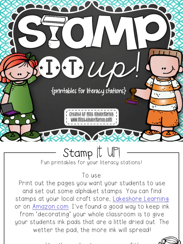 Stamp It Up Prin Tables For Literacy Stations | Download Free PDF ...