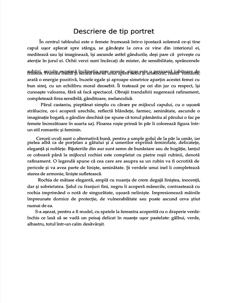 PDF Text Descriptiv Portret Compress | PDF