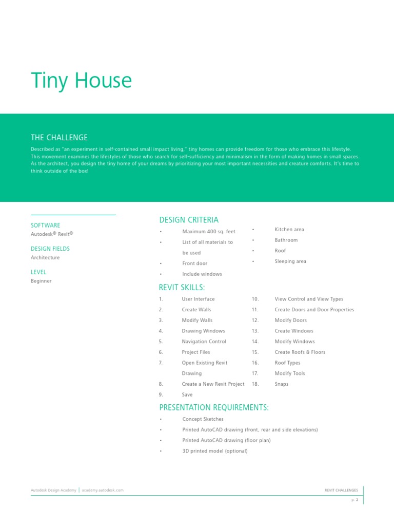 Revit - Tiny House | PDF | Autodesk Revit | Auto Cad