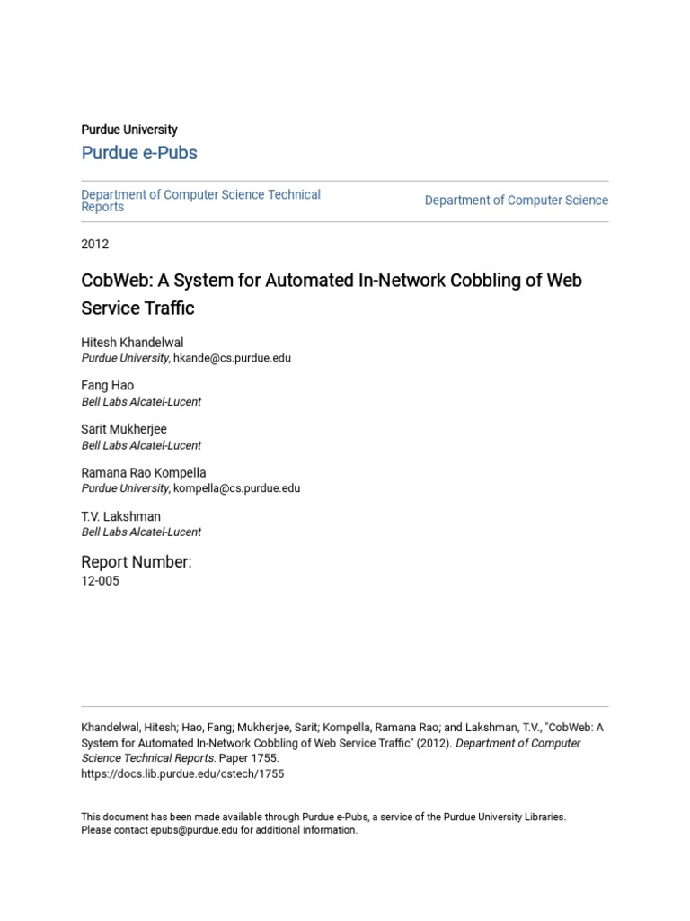 CobWeb - A System For Automated In-Network Cobbling of Web Service ...