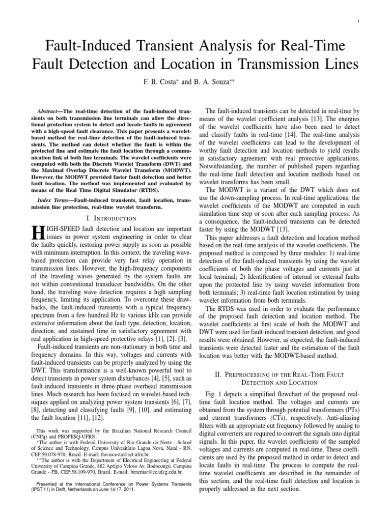 Realtime Wavelet Detection Fault | PDF | Computers