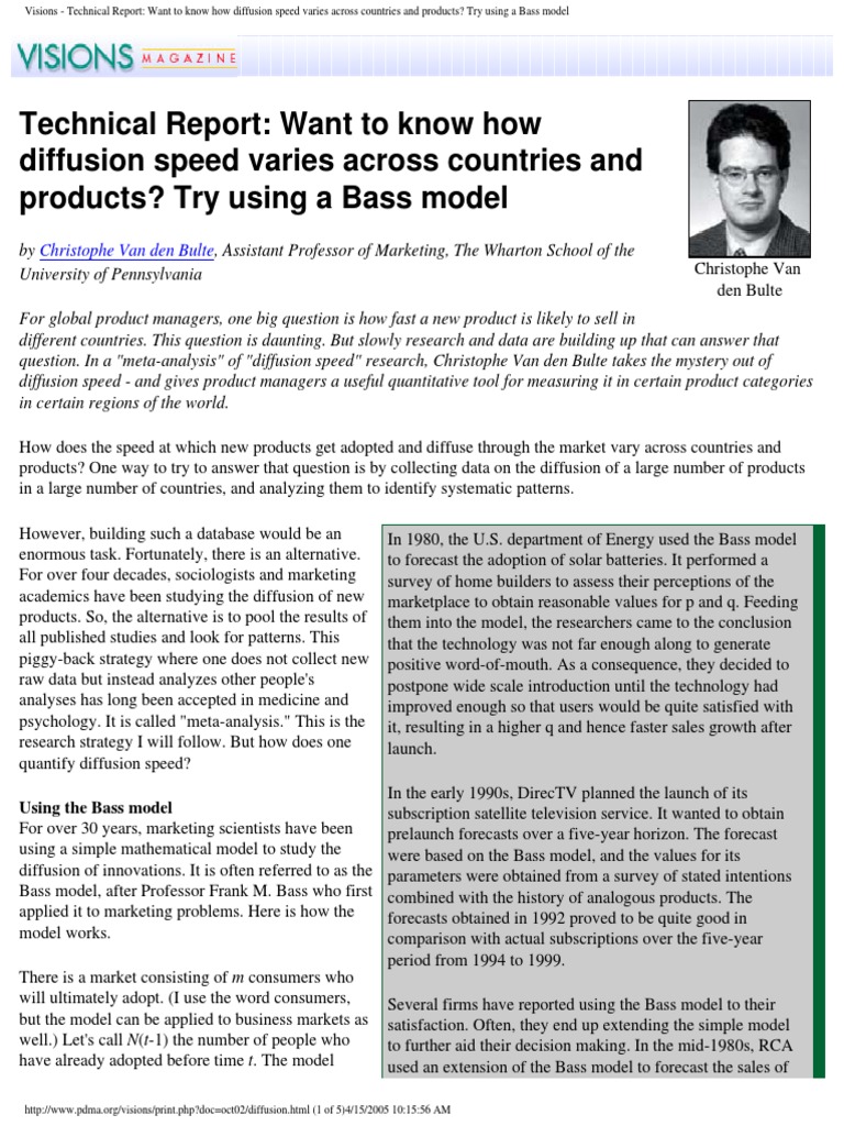 Bass Model | PDF | Forecasting | Confidence Interval