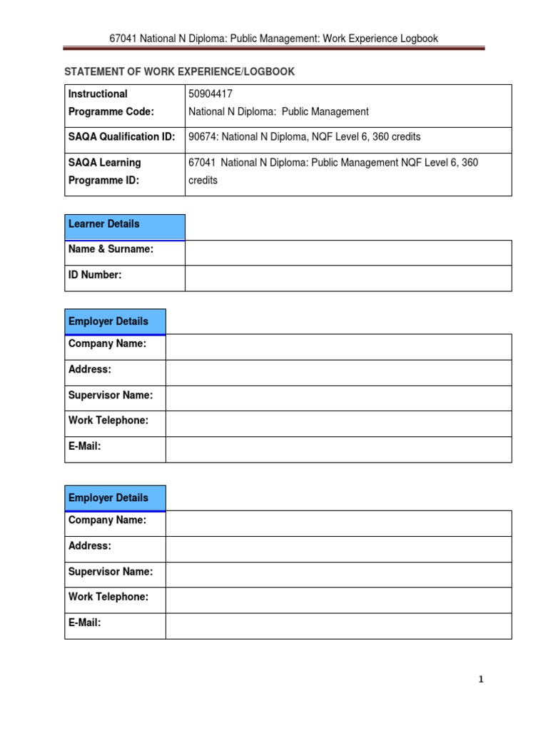 National N Diploma - Public Management | PDF | Employment | Budget