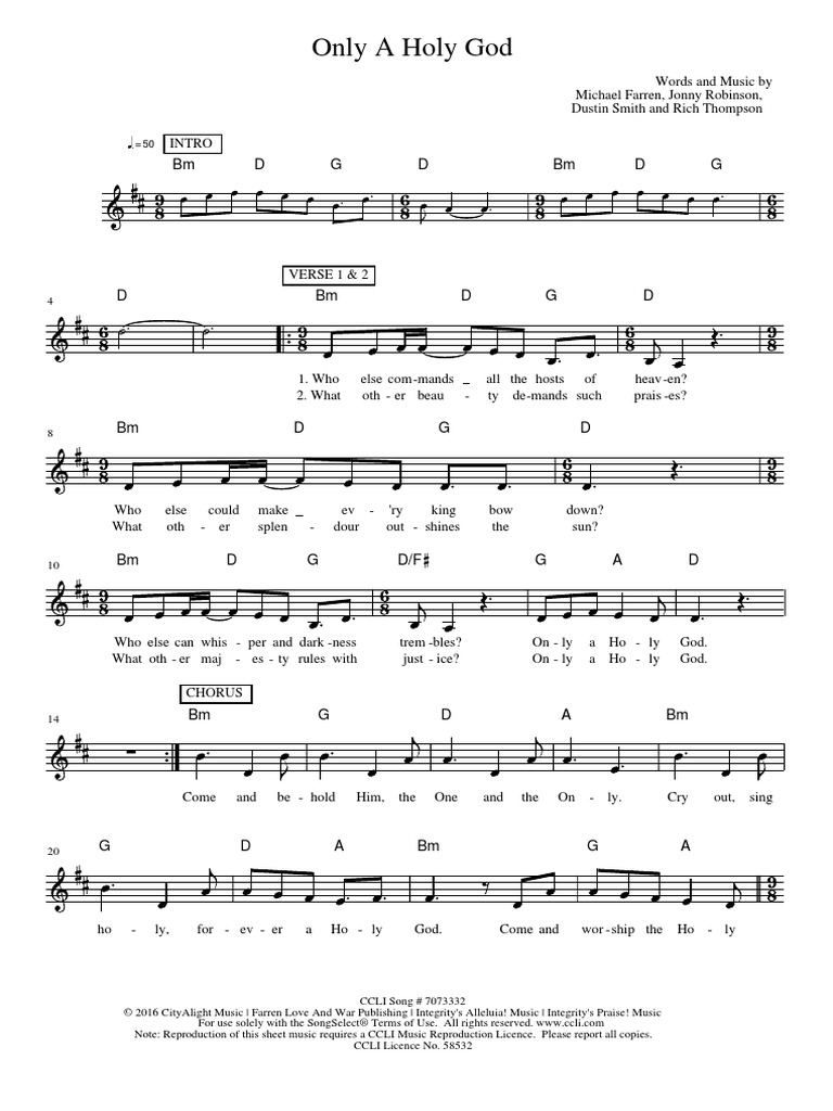 Only A Holy God | PDF
