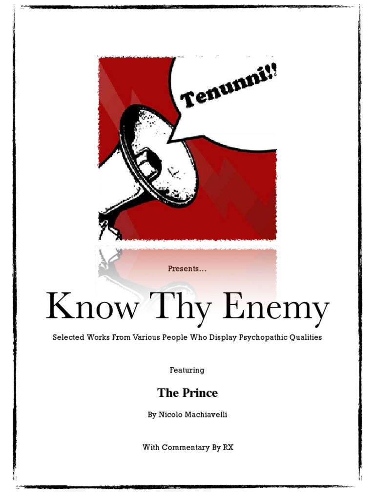 Know Thy Enemy: The Prince | PDF | The Prince | Niccolò Machiavelli