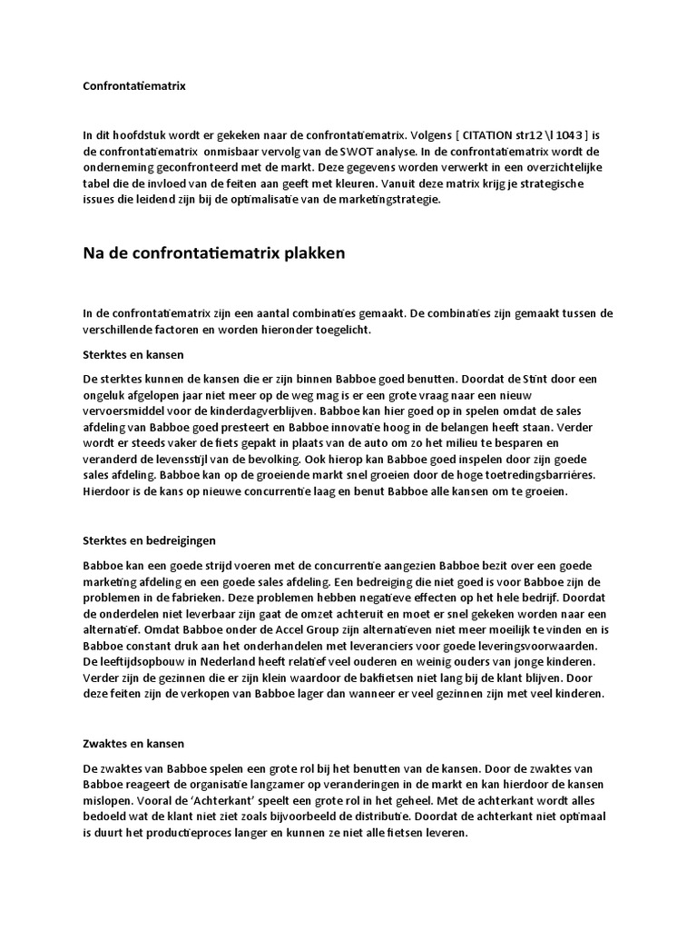 Confrontatiematrix | PDF