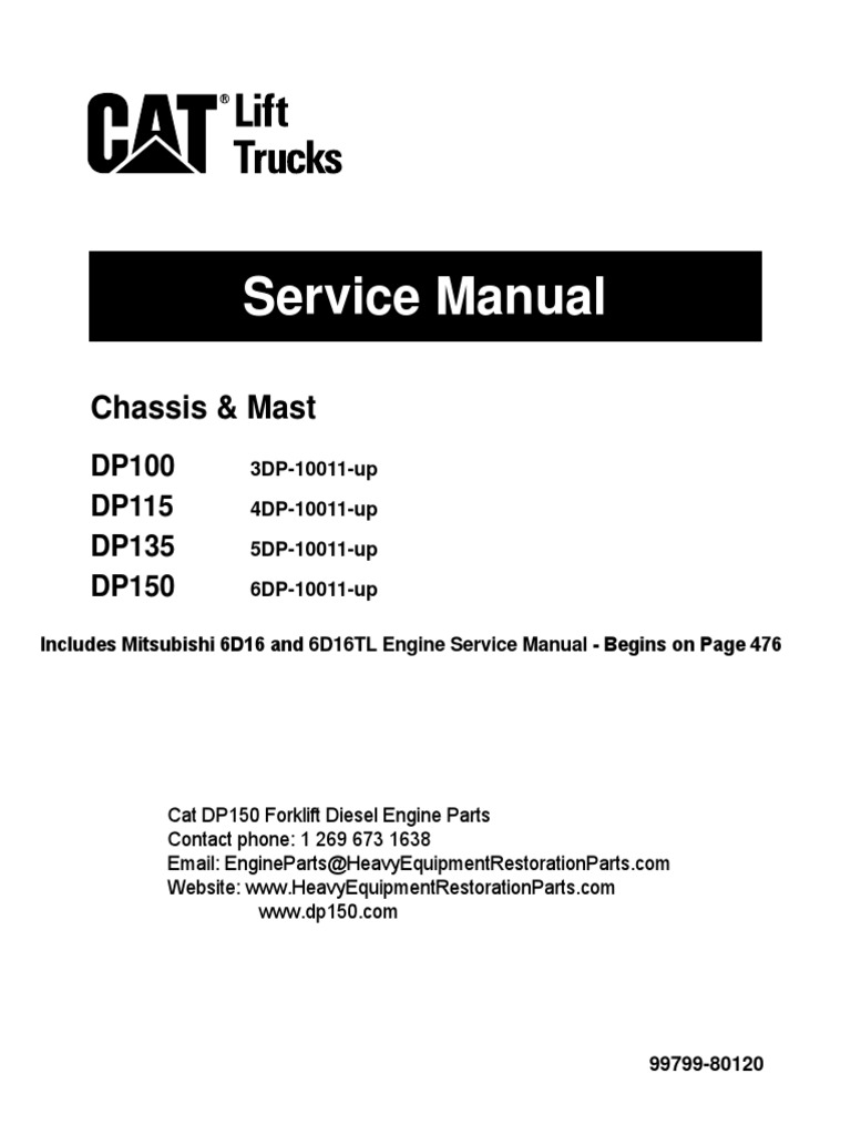 Cat DP150 Forklift Service Manual | PDF | Radiator | Transmission ...