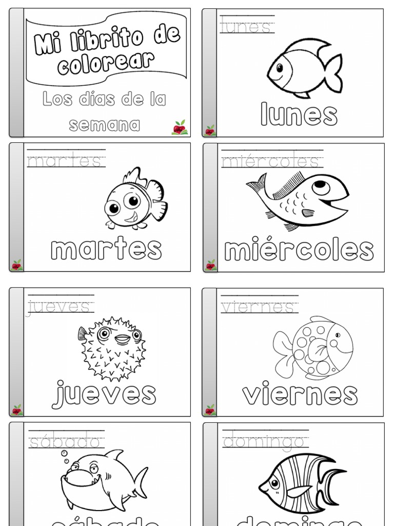 Días de la Semana para Colorear | PDF