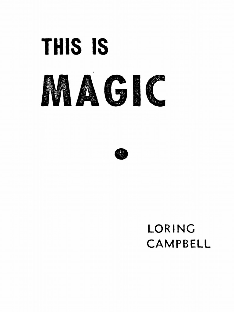 This Is Magic | PDF | Magic (Illusion) | Knot
