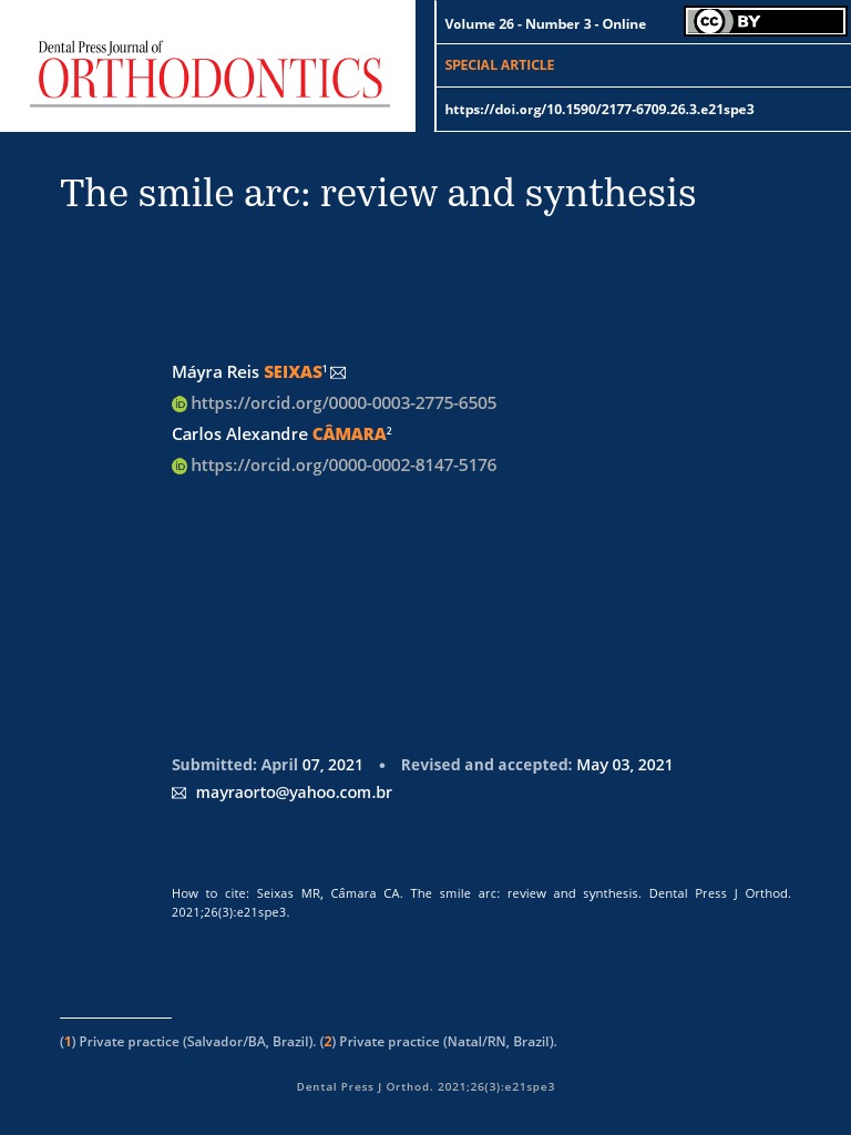 Understanding the Smile Arc in Orthodontics | PDF | Human Head And Neck ...
