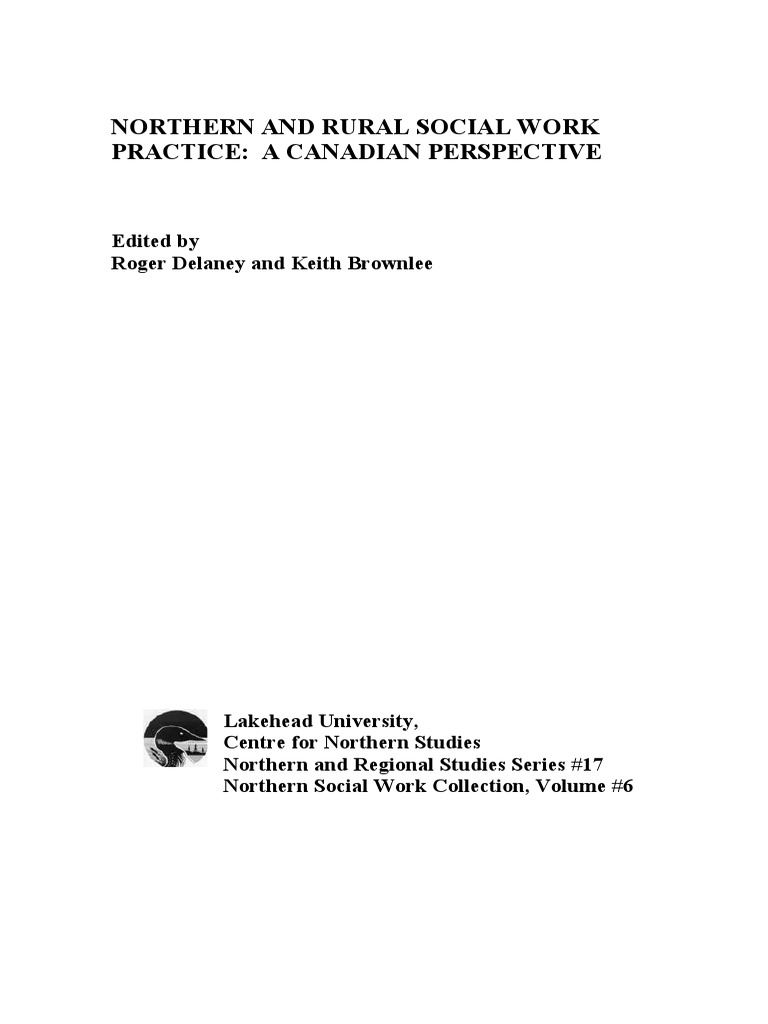 Northern and Rural Social Work Practice | PDF | Social Work | Community
