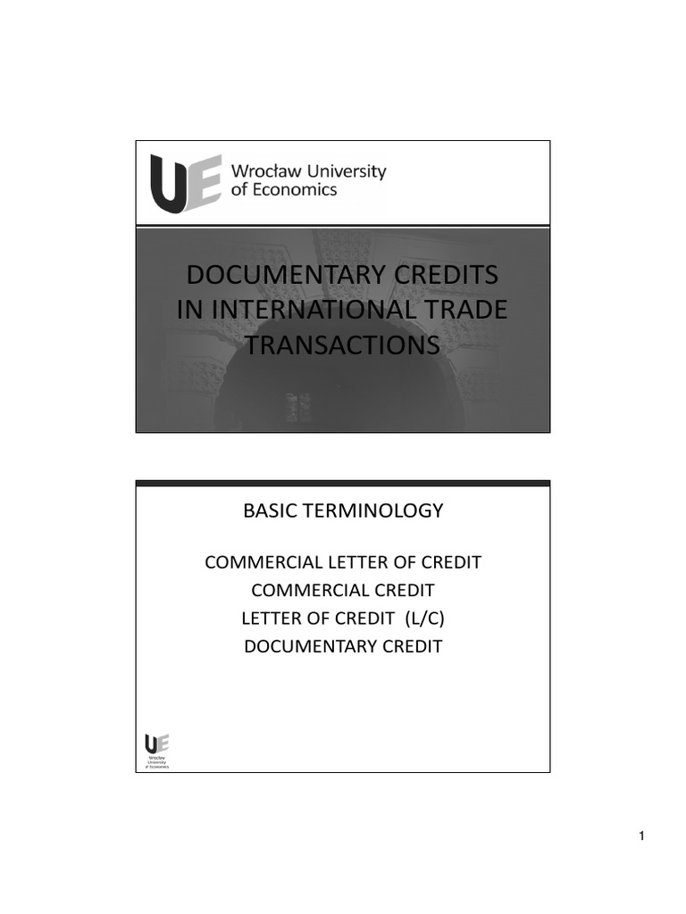 Understanding Documentary Credits in Trade | PDF | Letter Of Credit ...