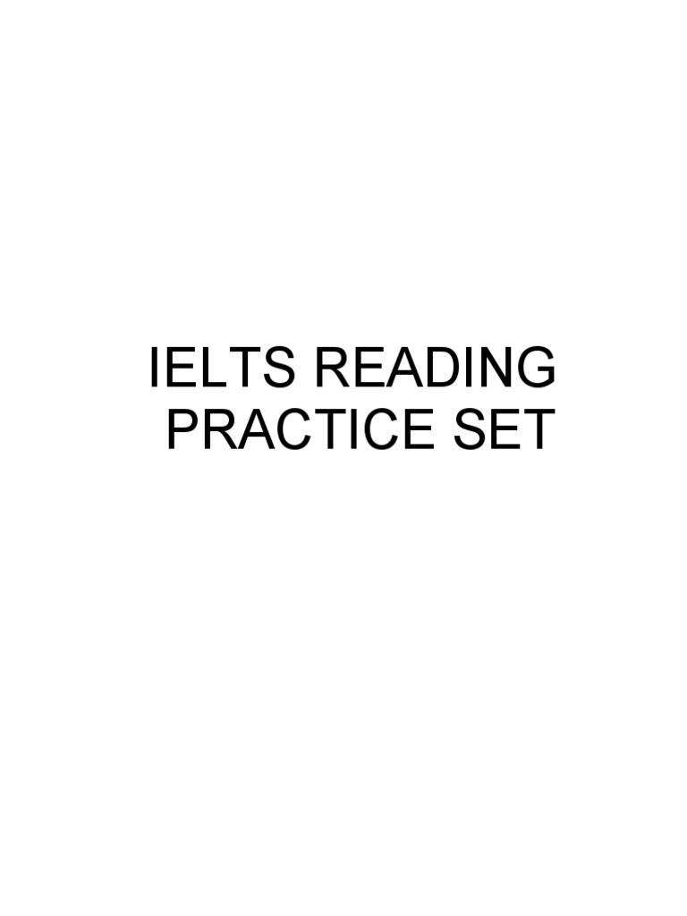 Reading Practice Set - Final Version With Answer Key | PDF | Instrument ...
