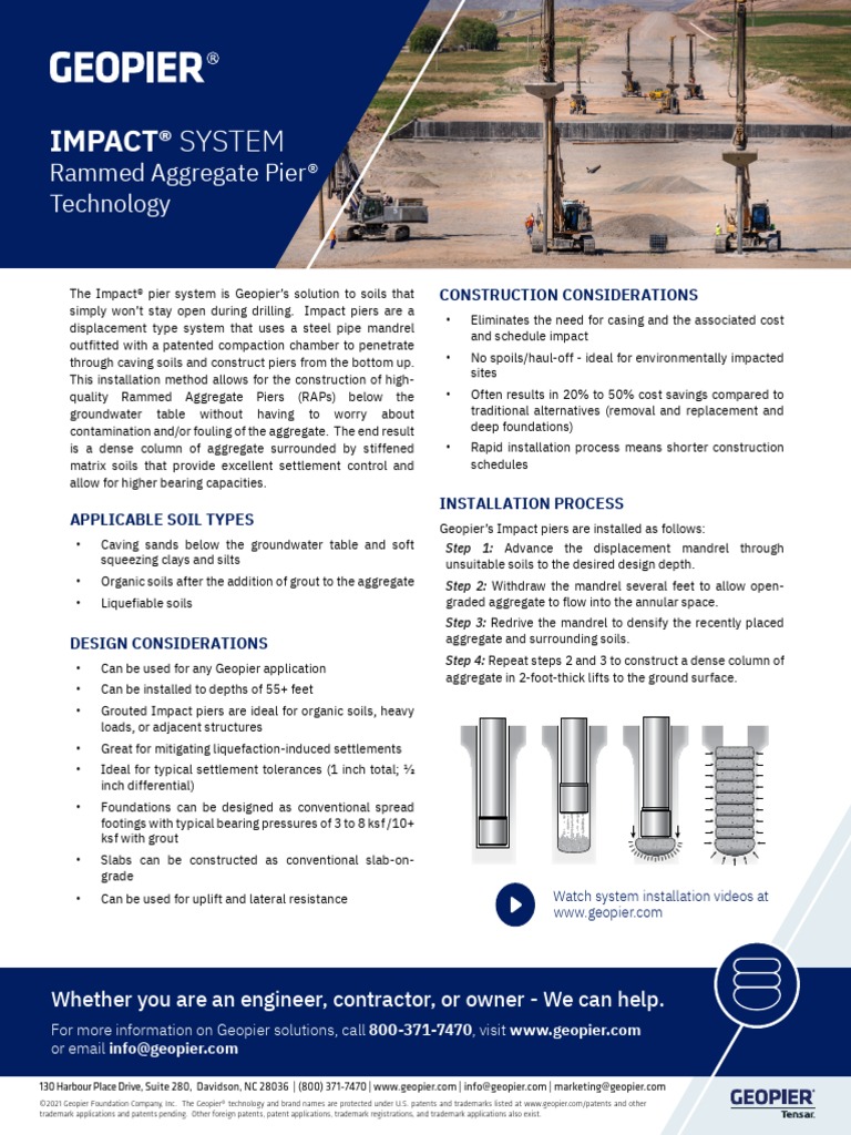 Impact® System: Rammed Aggregate Pier® Technology | PDF | Civil ...
