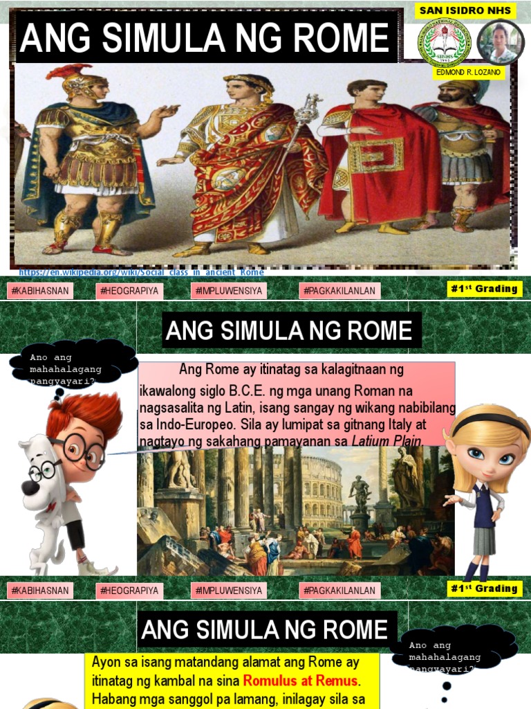 Yunit 2 Aralin 1.6 Ang Simula NG Rome | PDF