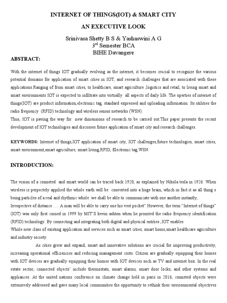 Internet of Things of Iot | PDF | Internet Of Things