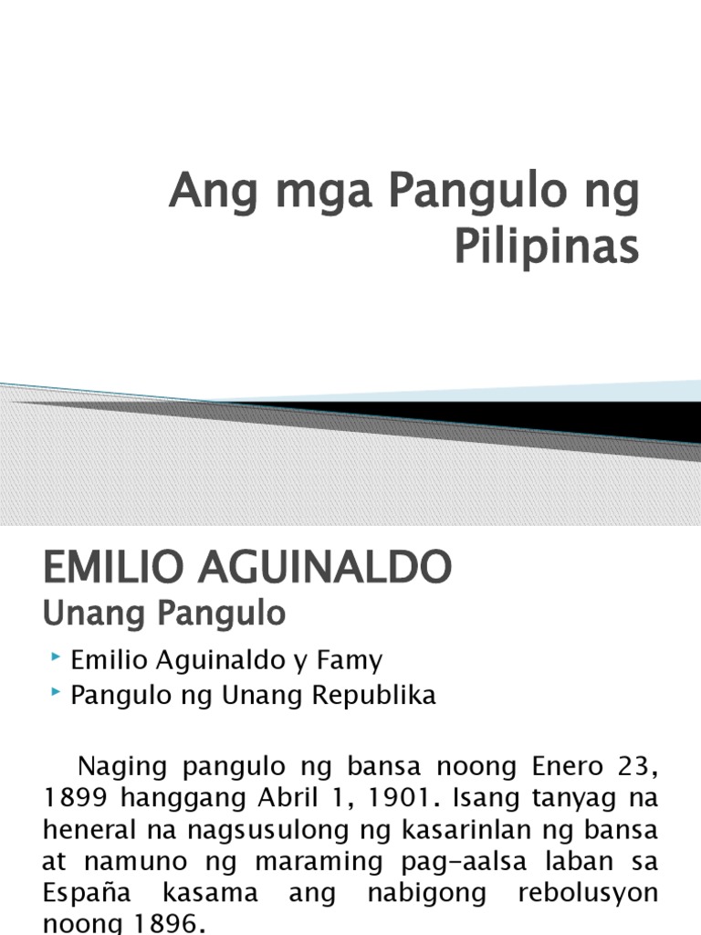 Leson 2 Ang Mga Pangulo NG Pilipinas | PDF