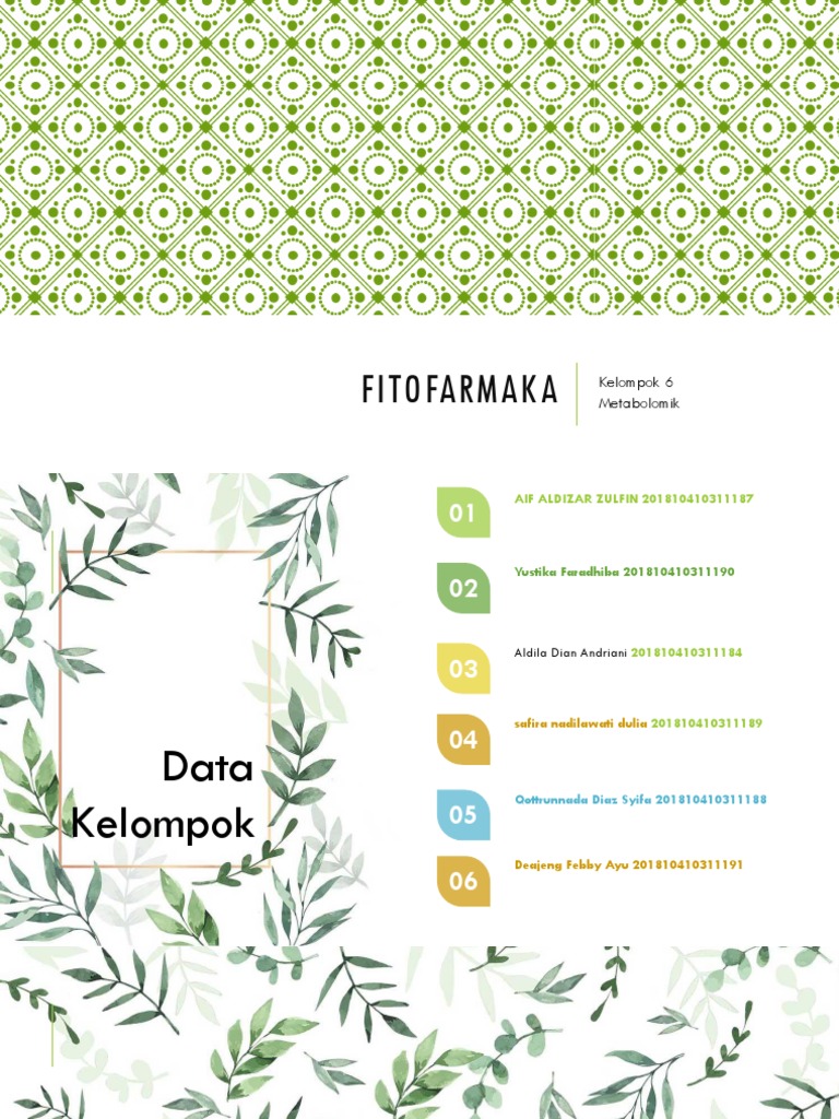 D - Kelompok 5 - Metabolomik | PDF | Sains & Matematika