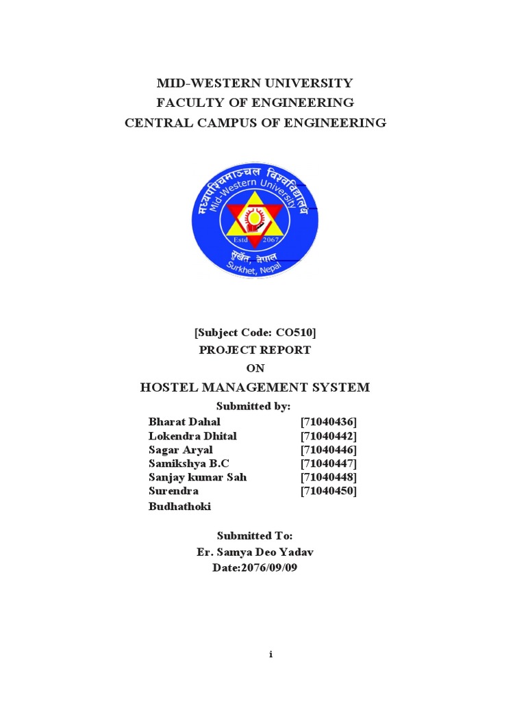 Hostel Management System Project Report | PDF | Software Testing | Unit ...