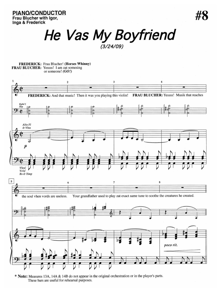 He Vas My Boyfriend Sheet Music | PDF