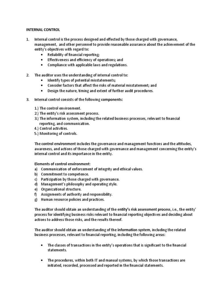 Internal Control | PDF | Internal Control | Business