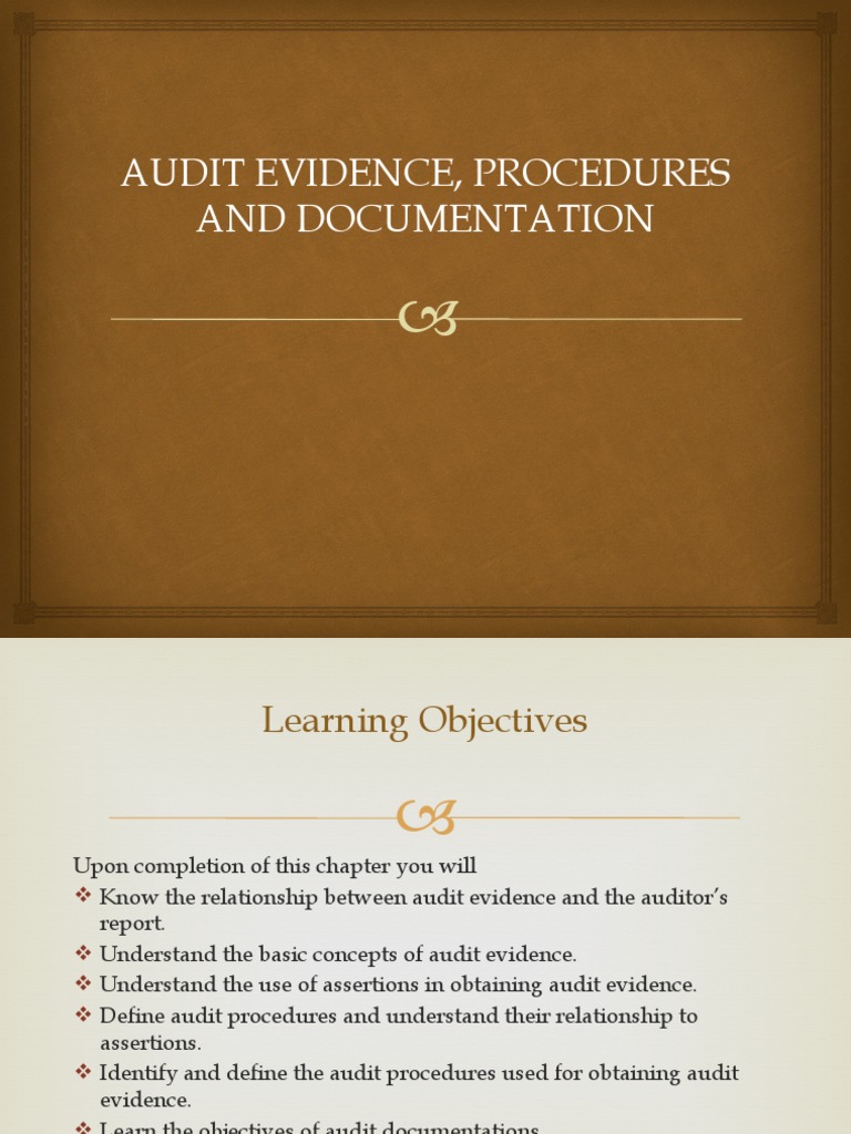 Audit Evidence Procedures and Documentation | PDF | Audit | Financial Audit