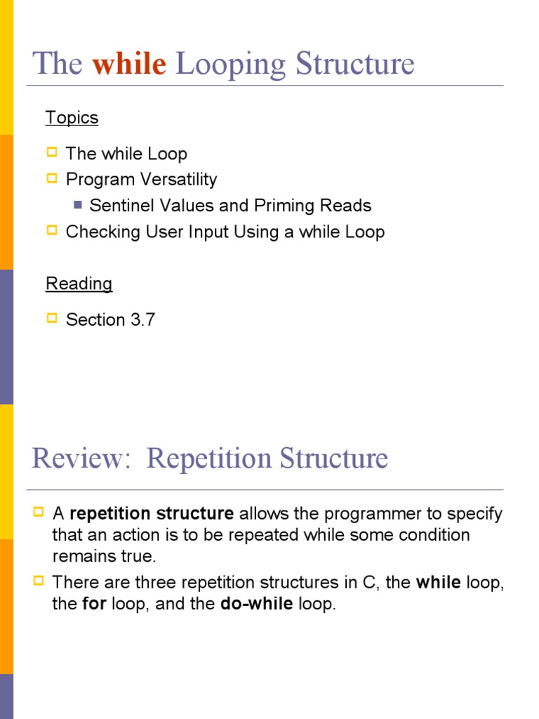 L 11 While Loops | PDF | Control Flow | Computer Science