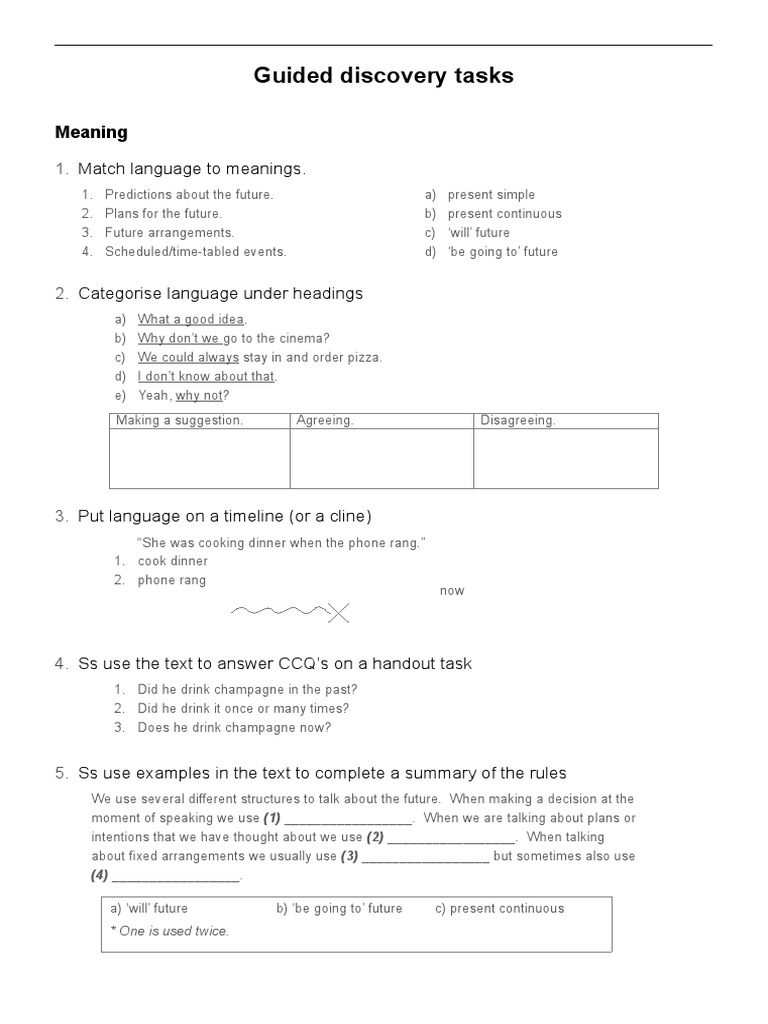 Guided Discovery-Task Types | PDF | Verb | Linguistic Morphology