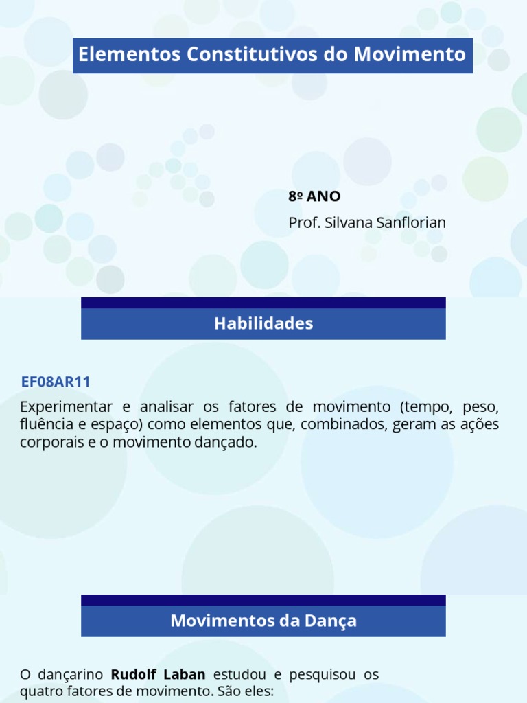 Elementos Constitutivos Do Movimento | PDF | Danças | Ritmo