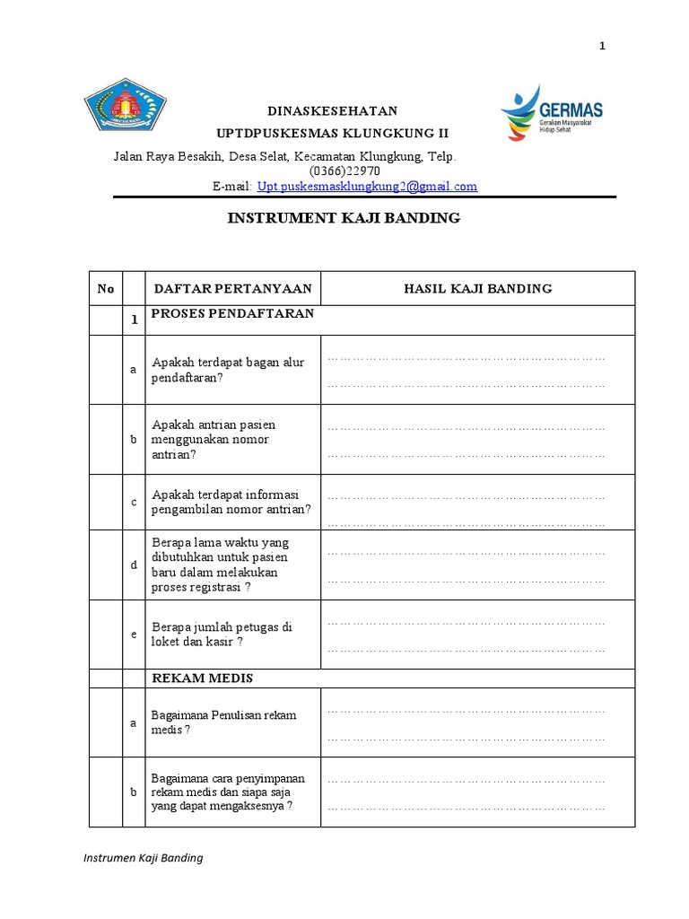 INstrumen Kaji Banding | PDF