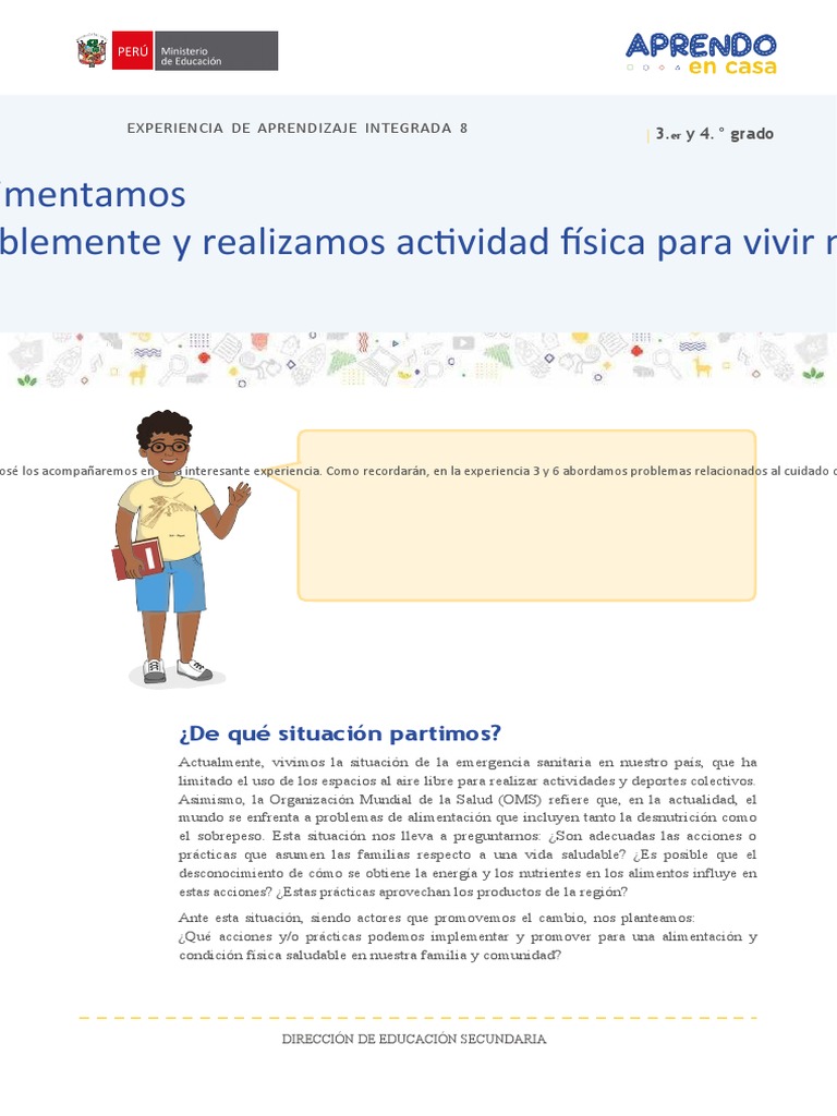 Exp8 Ebr Secundaria 3y4 Exploramosyaprendemos 01miexperienciadeaprendizaje | PDF | Aprendizaje ...