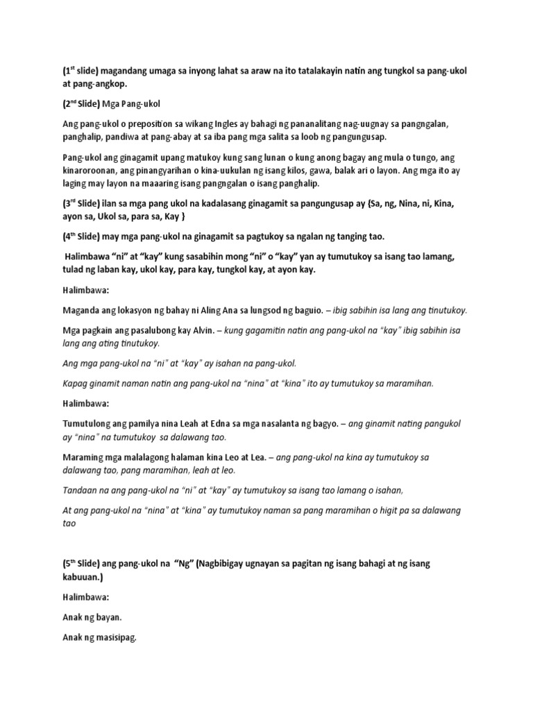 Pangukol Explanation | PDF